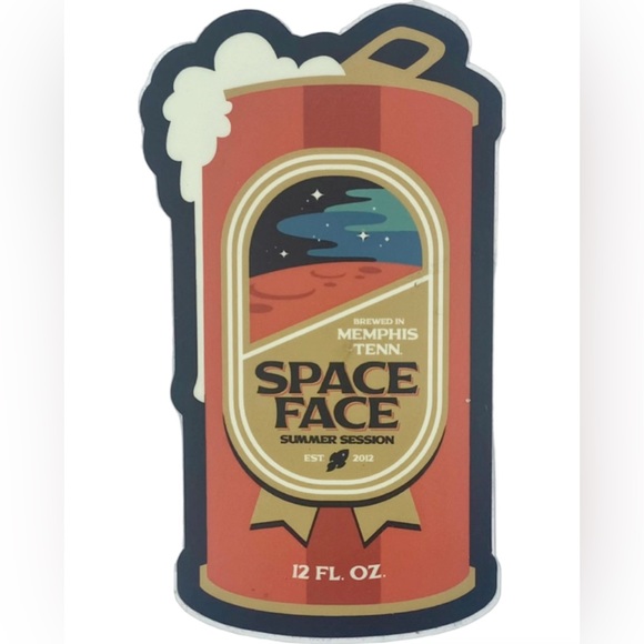 Spaceface | Accents | New Spaceface Music Band Beer Can Sticker Memphis ...